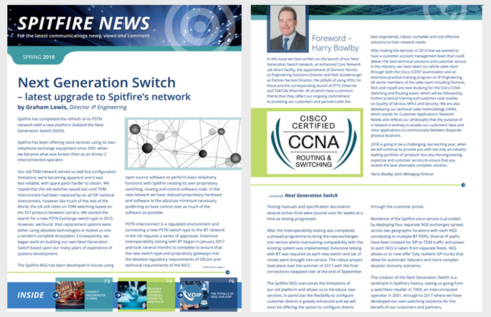 Newsletters - Spitfire Network Services Ltd